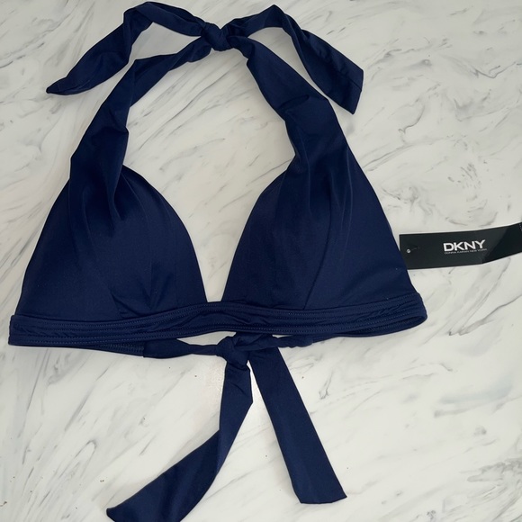 Dkny | Swim | Dkny Navy Blue Triangle Top Halter Tie Swim Bikini ...